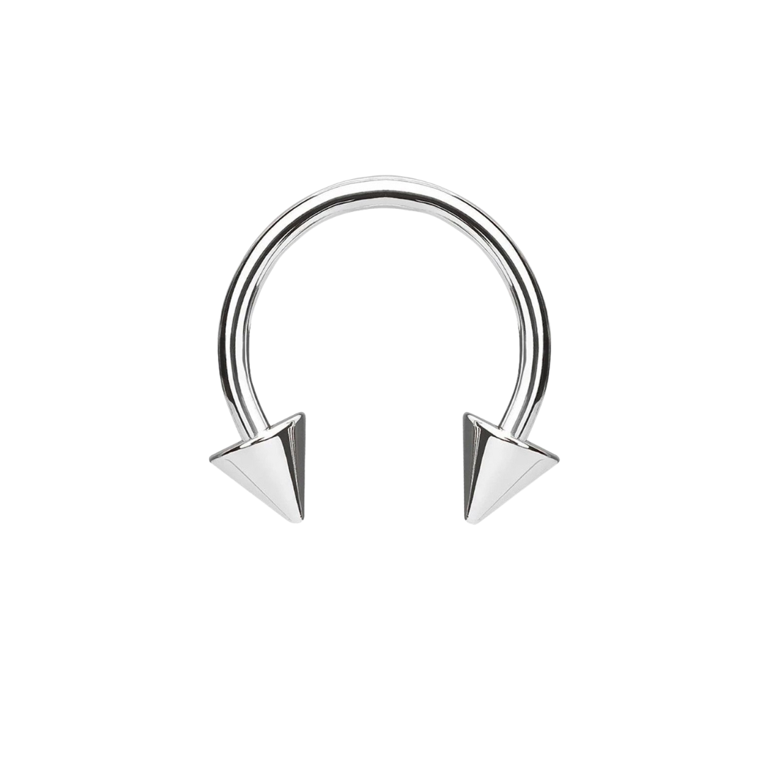 14G Elaira Titanium Spiky Horse Shoe/ Circular Ring Barbell – Elaira ...